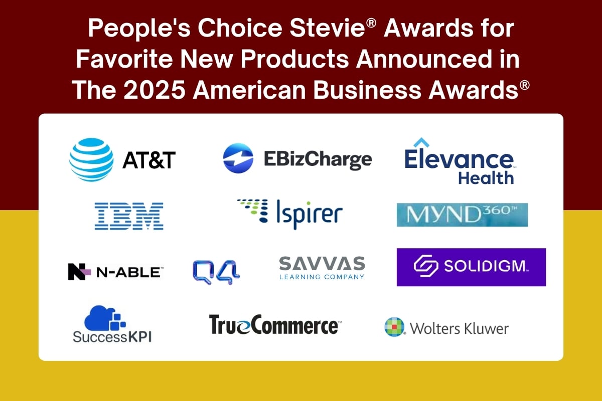 Winners Announced in 2025 People’s Choice Stevie® Awards for Favorite New Products